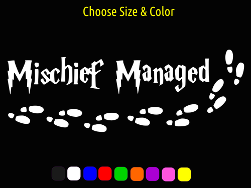 Mischief Managed Marauders Map Vinyl Window Sticker Decal CHOOSE SIZE ...