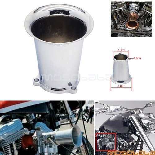 Chrome Billet Air Cleaner Velocity Stack CV Carb Carburetor For Harley ...
