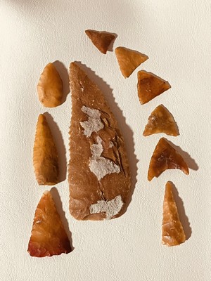 Neolithic & Paleolithic - African Neolithic Fan Ear Arrowheads Lanceolate