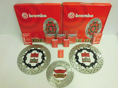 Brembo Bremsscheiben Bremse vorne + hinten + Bremsbeläge Yamaha YZF-R6 ...