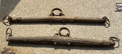 2 VINTAGE/ANTIQUE SINGLE TREE OX/CATTLE YOKE RUSTIC HOME DECOR 37IN ...