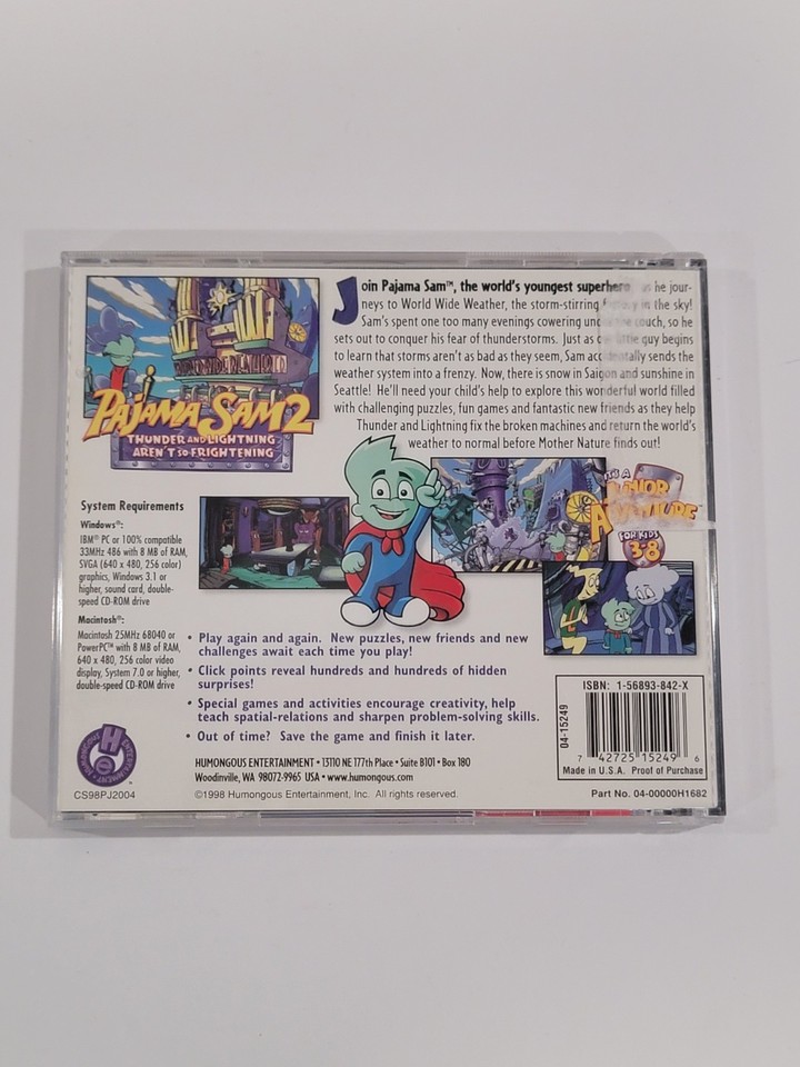 Pajama Sam 2: Thunder And Lightning Aren’t So Frightening (PC, 1998 ...