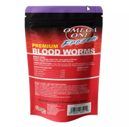 Omega™One Frozen Blood Worms Fish Food | eBay