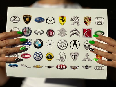 MOST POPULAR CAR BRANDS TOP-40 LOGOS inside outside usage PREMIUM ...