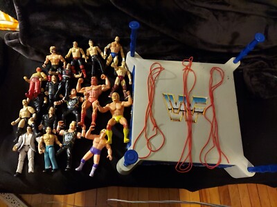 WWF Wrestling Superstars Sling Em Fling Em Wrestling Ring Vintage With ...