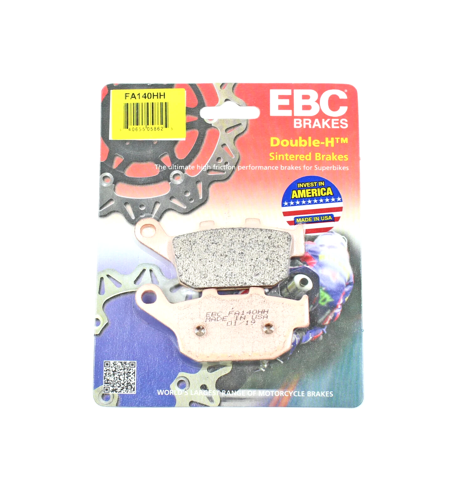 EBC Brake Pads FA140HH - HH Sintered Pads for Motorcycle - 1 Pair | eBay