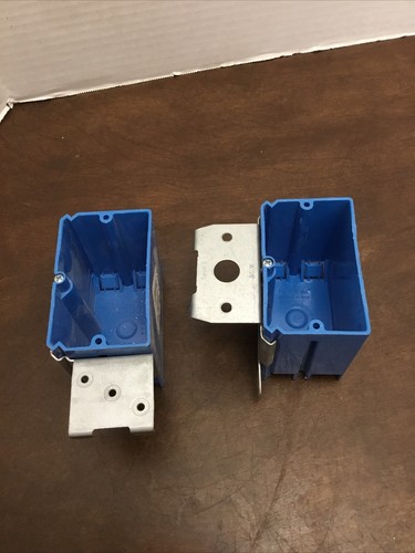 Carlon B121ADJ Single Gang Adjust-A-Box Lot Of 2 Blue Plastic | eBay