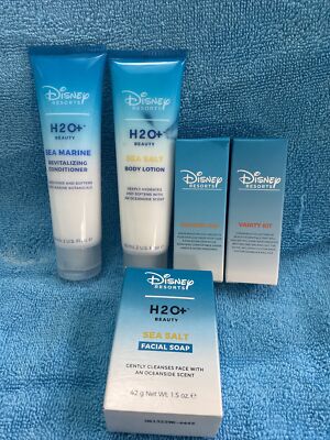 Disney Resorts H2O+ Shower Cap, Vanity Set, Conditioner, Facial Soap ...