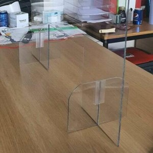 Clear Protective Screen Sneeze Guard Shield Perspex Solid Virus Control ...