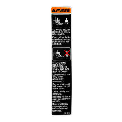 Genuine Toro 107-2102 Folding Roll Over Protection System (ROPS ...