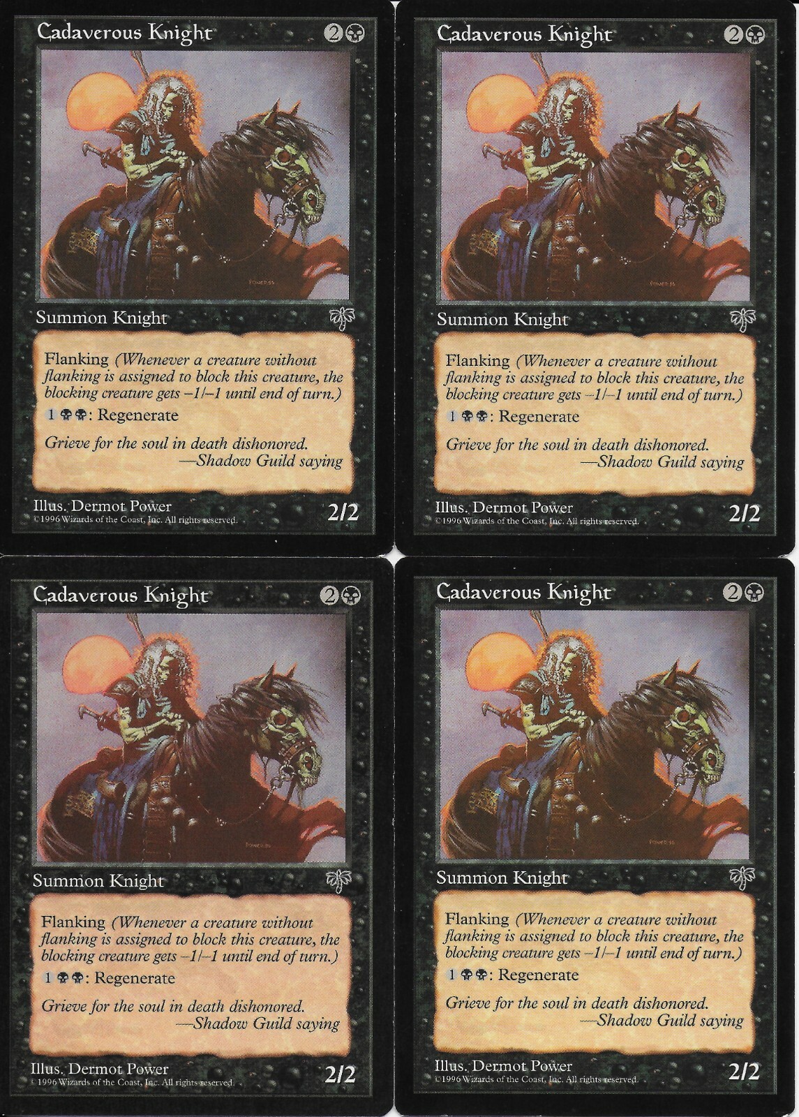 MTG: CADAVEROUS KNIGHT Mirage COMMON; played, Excellent condition x4 | eBay