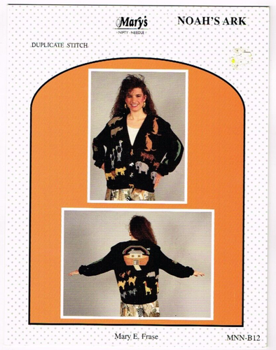 Noah's Ark Duplicate Stitch Sweater Pattern Mary's Nifty Needle 1991 ...