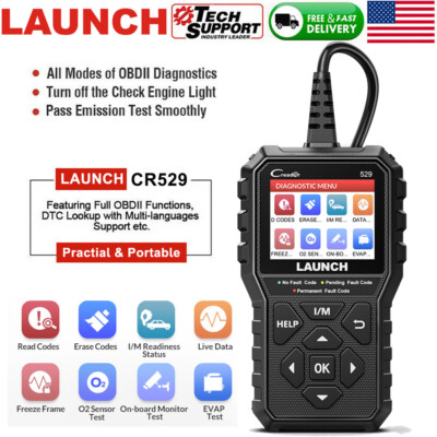 LAUNCH OBD2 Scanner Car Code Reader Auto Diagnostic Scan Tool Check ...