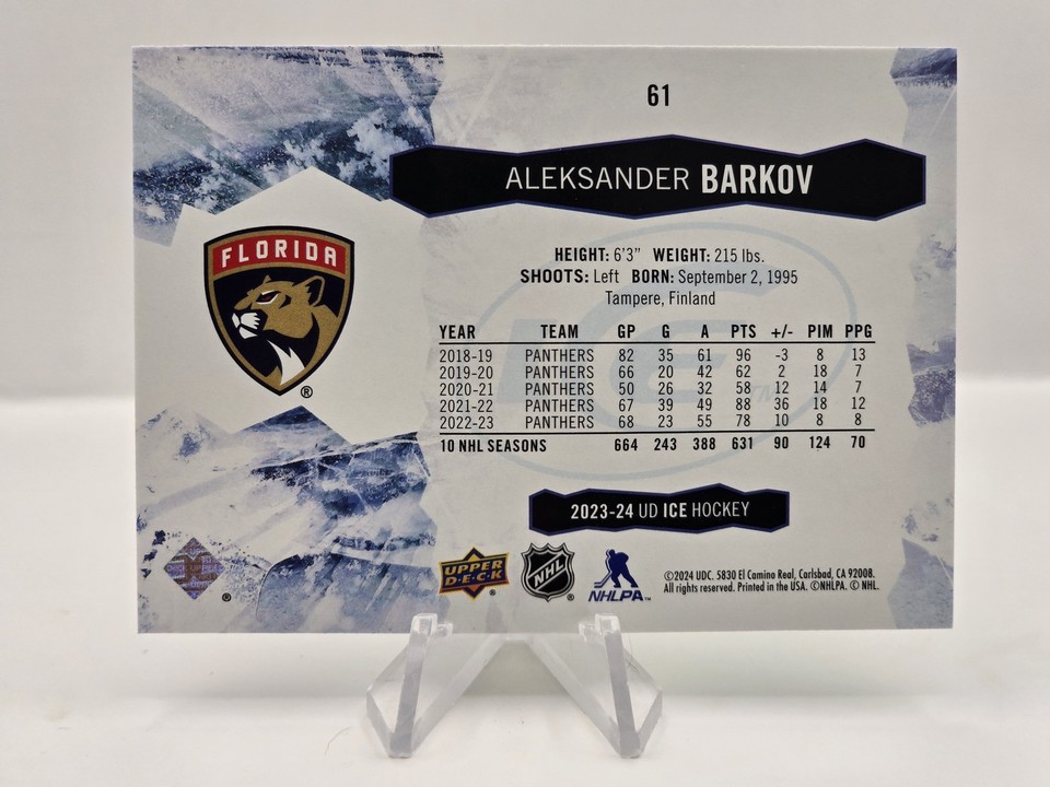 2023-24 Upper Deck Ice #61 Aleksander Barkov Green | eBay
