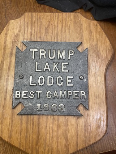 Vintage Trump Lake Lodge Wabeno Wi Cast Iron Camper Plaque 1963 | eBay