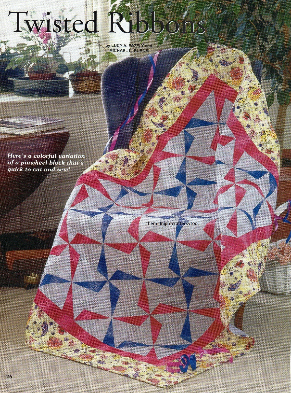 Twisted Ribbons Quilt Pattern Pieced LF | eBay