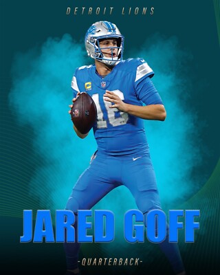 JARED GOFF 8x10 PHOTO Detroit Lions NFL Fan/Man Cave collection | eBay