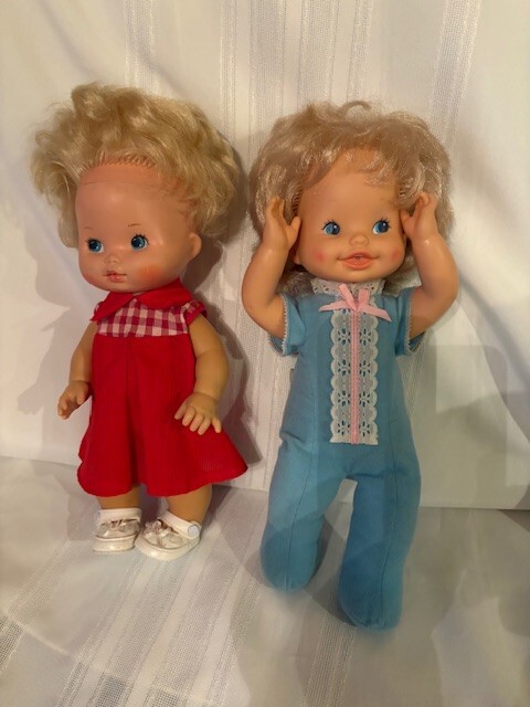 3 Vtg. DOLLS Mattel '81 Bye Bye Diapers Pull String Clapping, '76 Love ...
