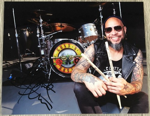 FRANK FERRER SIGNED AUTOGRAPH GUNS N ROSES DRUMMER 8x10 PHOTO B w/PROOF ...