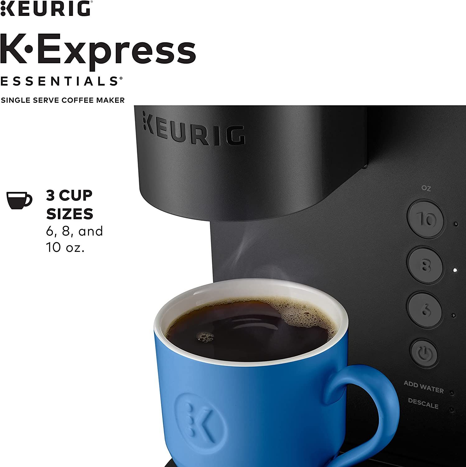 Keurig K-Express Essentials Coffee Maker, Single Serve K-Cup Pod Black ...