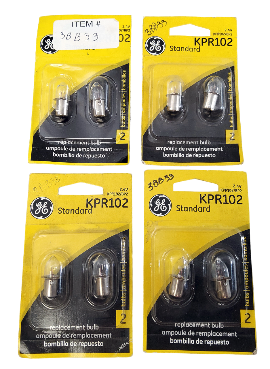 NEW GE KPR102 Flange Base Flashlight Bulbs LOT OF 4 Packs Of 2 | eBay