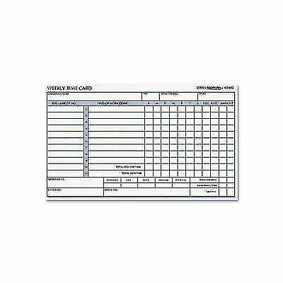 Rediform Employee Time Card Weekly 4.25 X 7 Inches 100 per Pad 4K409 ...