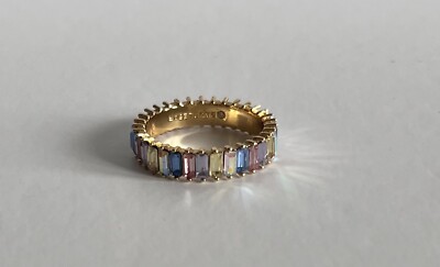 BaubleBar Rainbow Ombré Mini Alidia Ring Band Size 10 | eBay