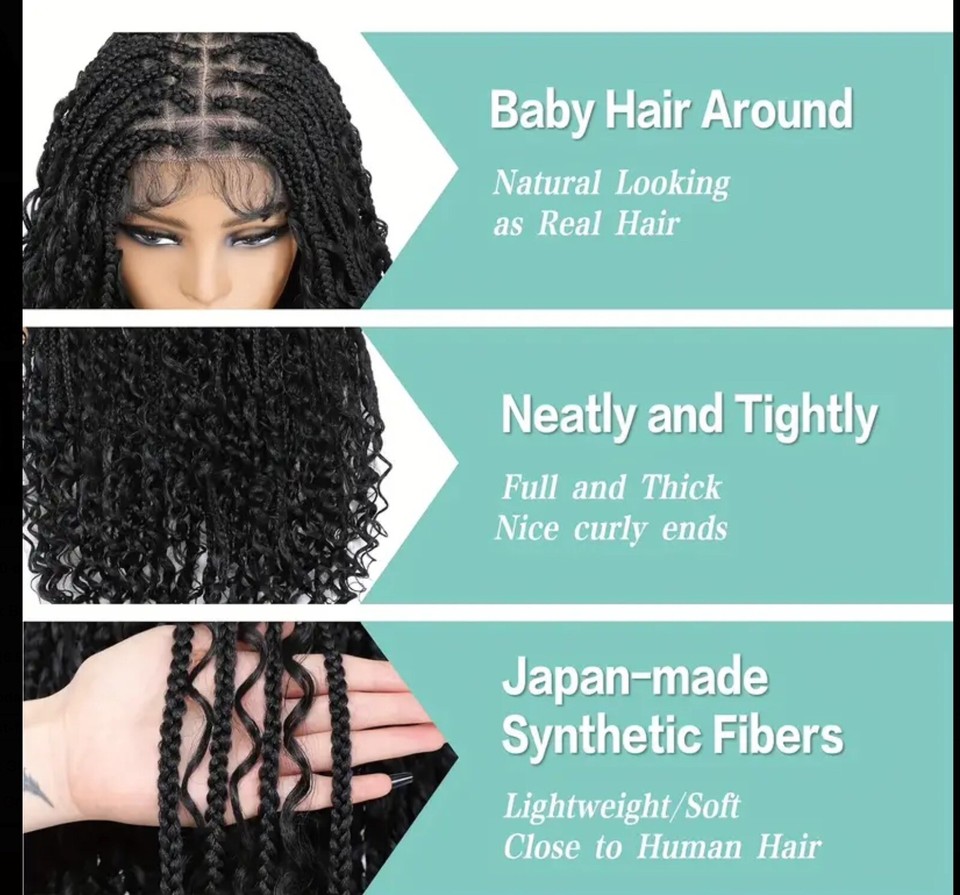 Braided wig. Curly Wig. Length Is 32” Long..made On A Full Lace Wig. | eBay