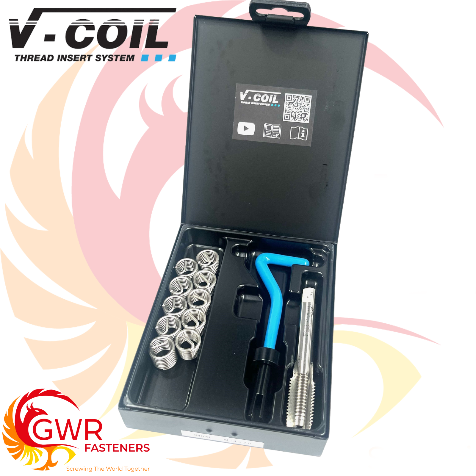 M18 x 1.5mm - V-Coil Thread Repair Kit - Wire Thread Inserts Kits Fits ...