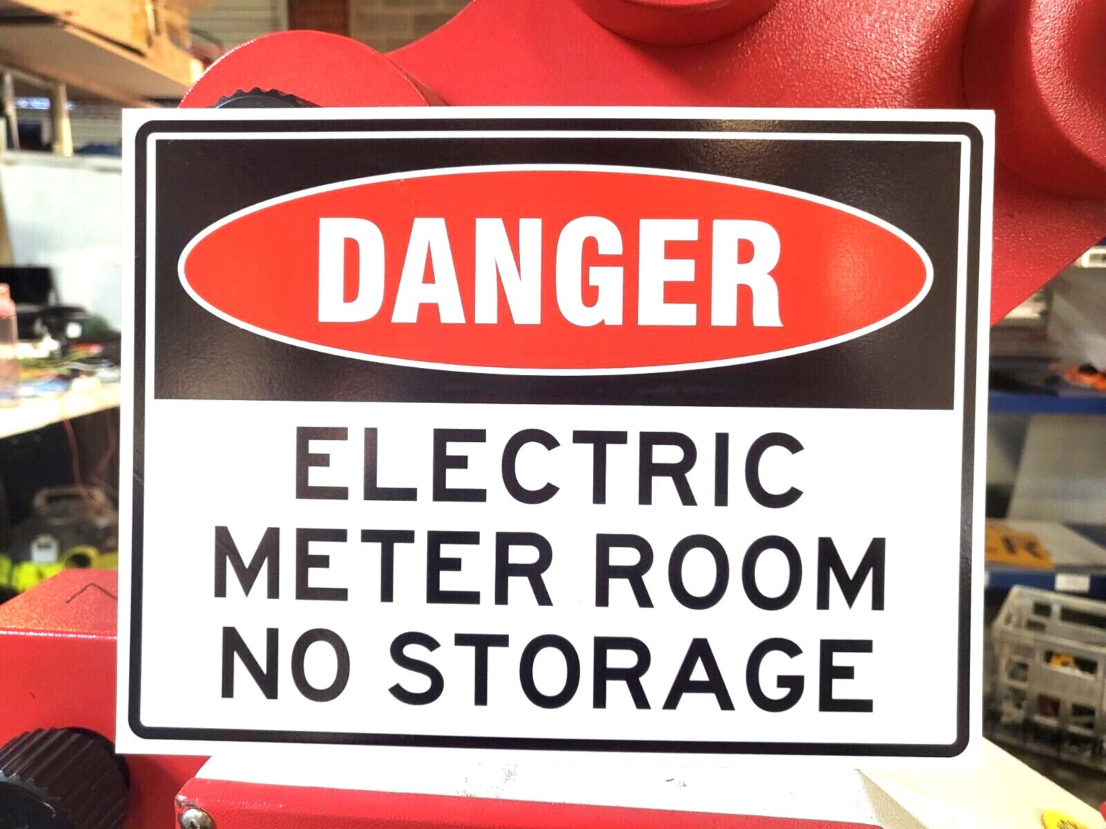 DANGER ELECTRIC METER ROOM NO STORAGE SIGN - VARIOUS OPTIONS AND SIZES ...