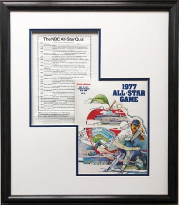 Baseball "1977 All Star Game Program" Framed MLB at Yankee Stadium | eBay