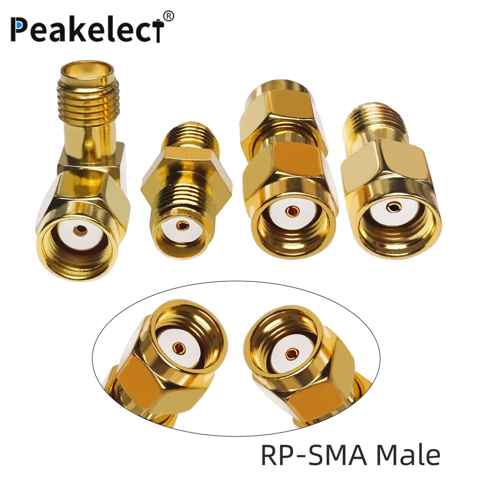 15PCS SMA Connector Kit Gold-Plated SMA Adapters Male Female RR-SMA RF ...