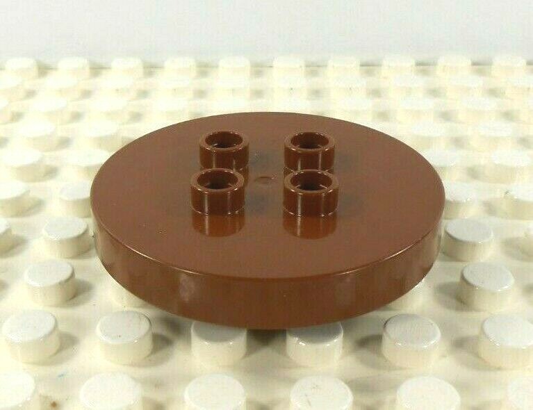 Lego Duplo Item Table round w/ short round base dk brown | eBay
