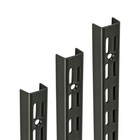 Twin Slot Shelving System Uprights BLACK Wall Mounted Adjustable ...