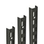 Twin Slot Shelving System Uprights BLACK Wall Mounted Adjustable ...