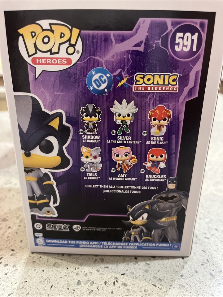 Funko Pop: SHADOW as BATMAN #591 DC x Sonic the Hedgehog Target ...