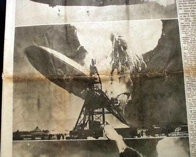 LZ 129 HINDENBURG Airship Zeppelin EXPLOSION Disaster w/ Photos 1937 ...