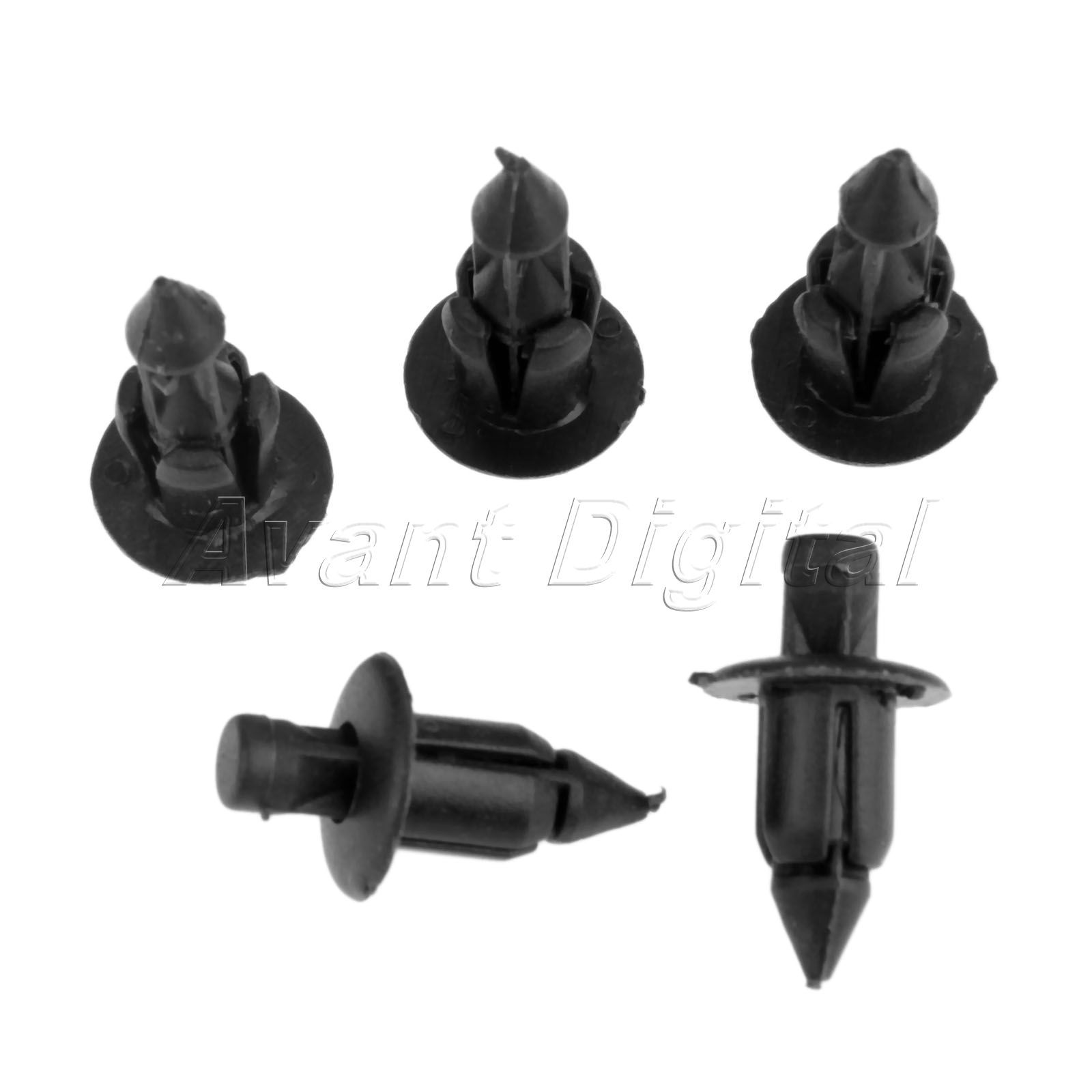 50PCS Universal Plastic rivets Fairing & Trim Panel Fastener Clips For ...