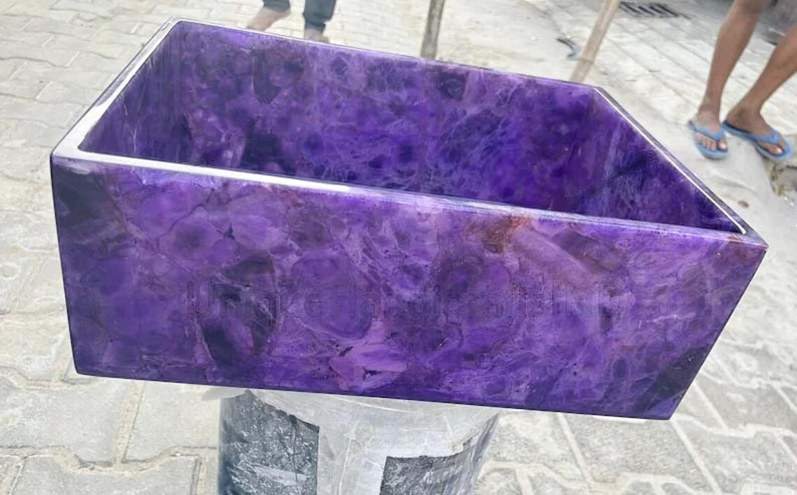 Modern Amethyst Vessel Sink – Stylish Bathroom Wash Basin Vanity ...