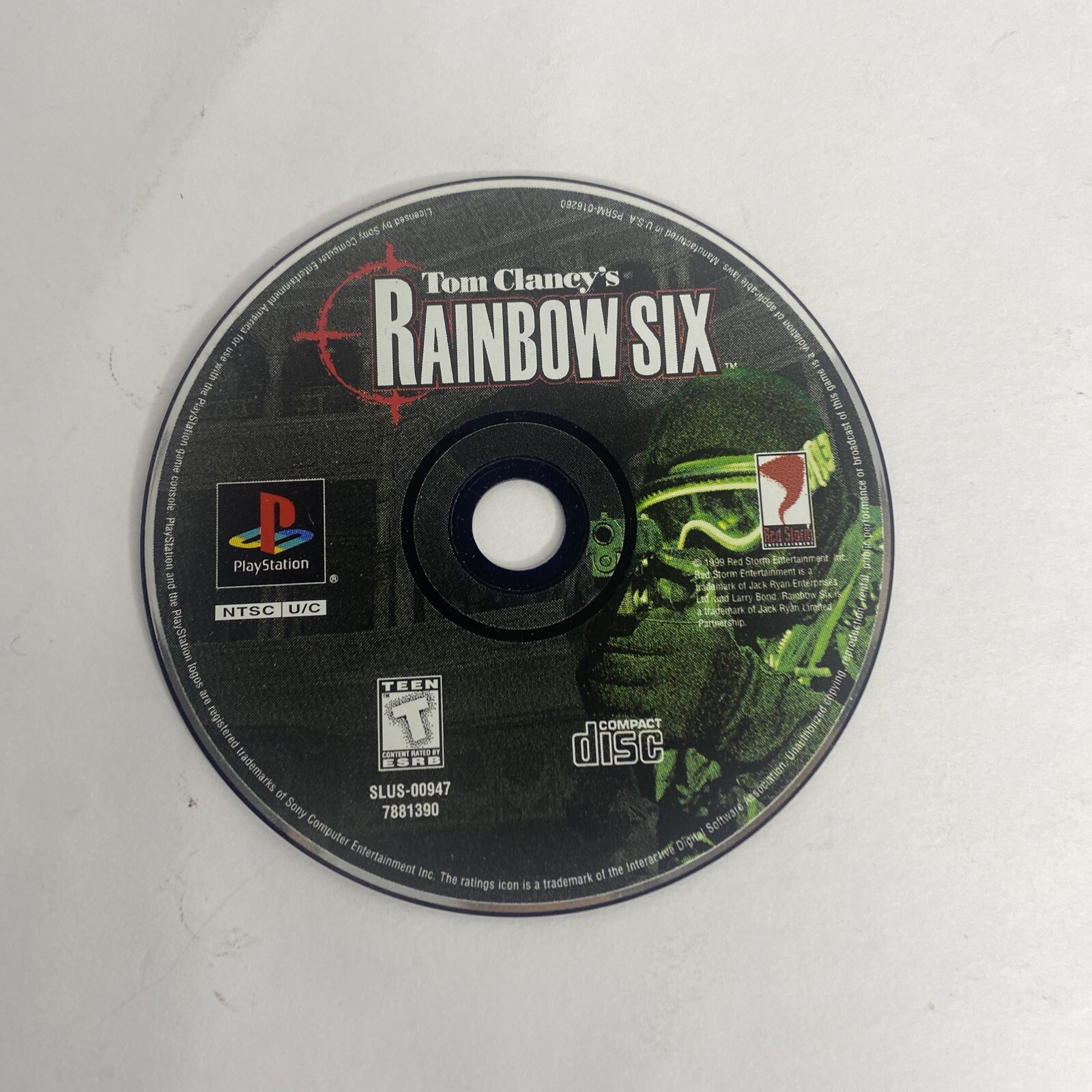 Tom Clancy's Rainbow Six (PlayStation 1 PS1) DISC ONLY 646227881390| eBay