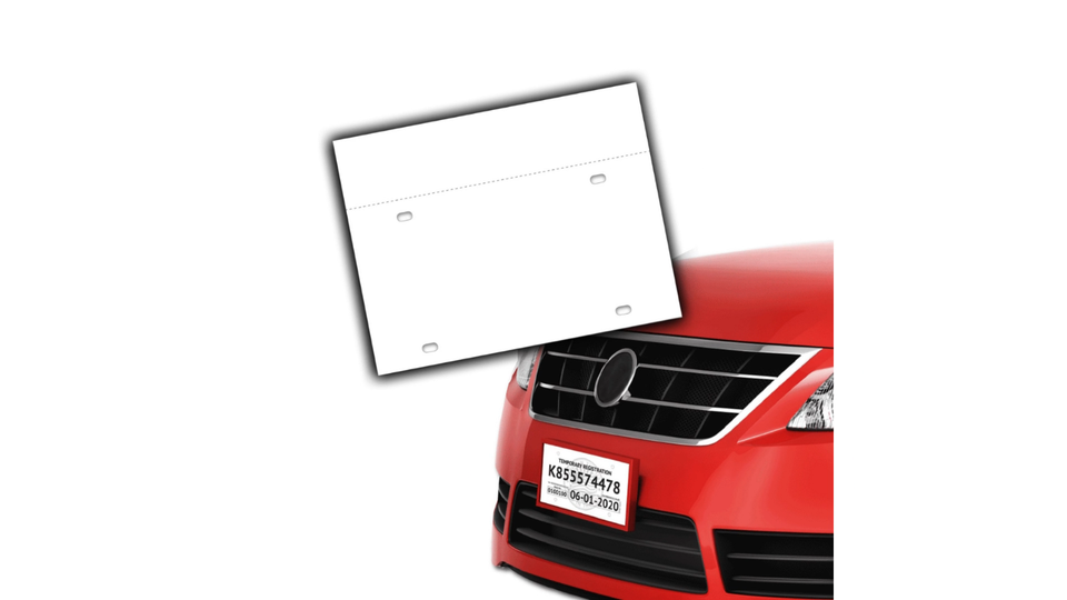 Temporary Paper Tags License Plates for Car Dealers - Durable ...