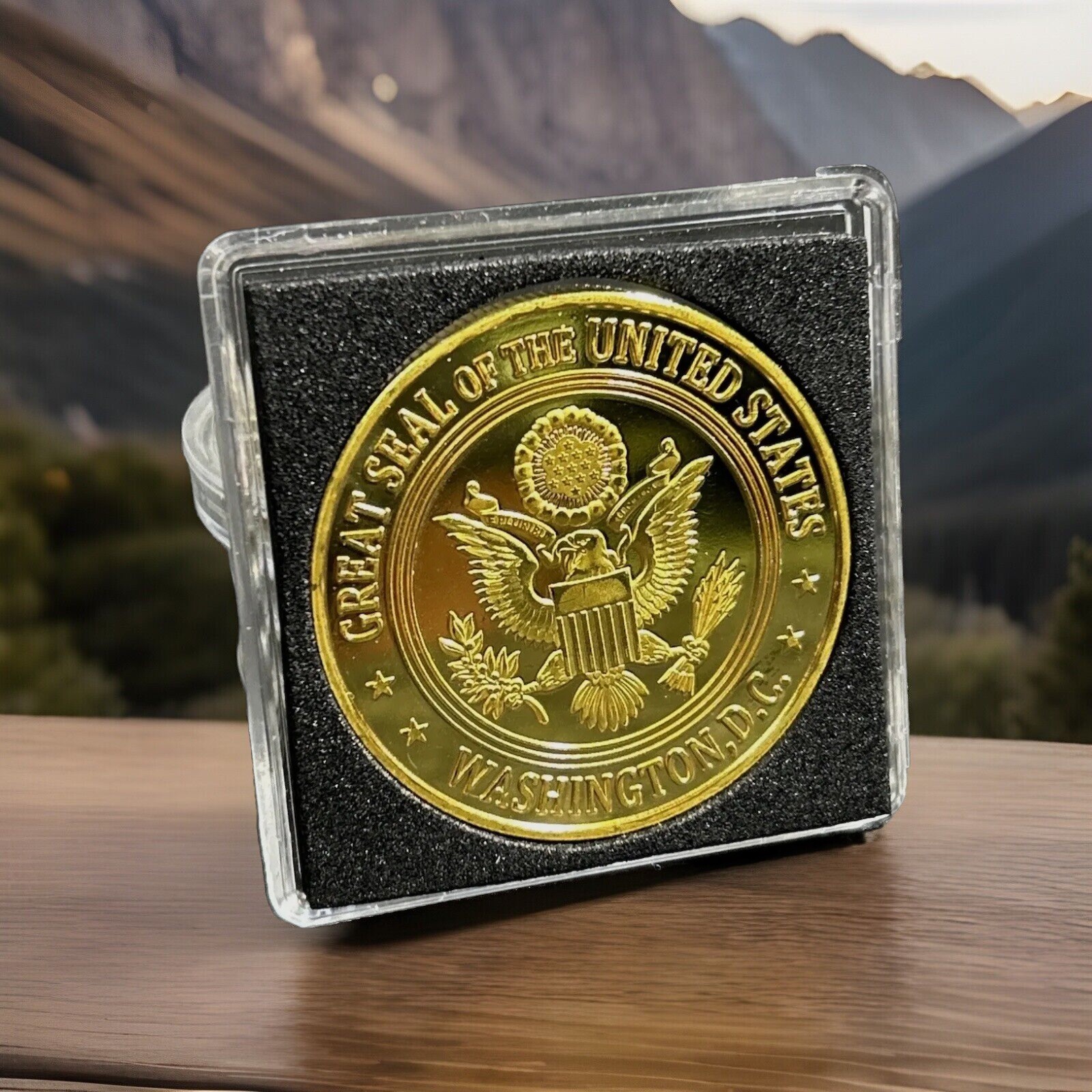 NEBRASKA State 1867 Seal Challenge Coin Colorized USA INCLUDES CASE! | eBay