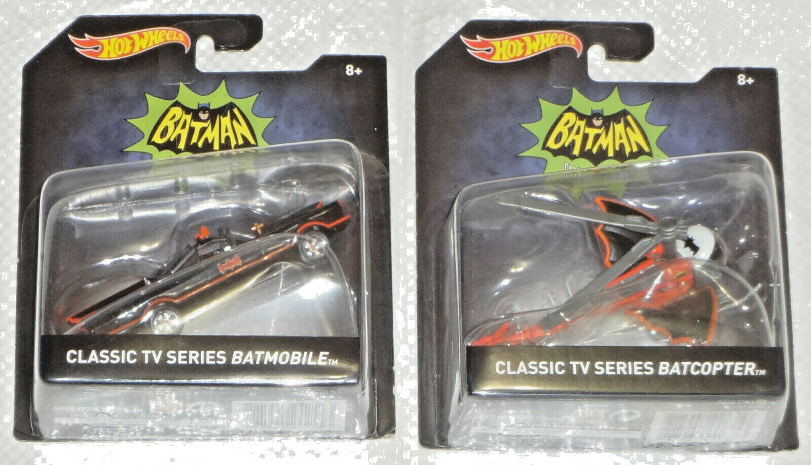 2015 HOT WHEELS 1966 BATMAN Classic TV Series 1:50 BATMOBILE BATCOPTER ...