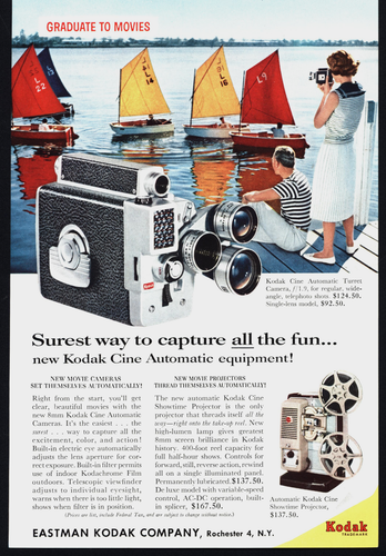 1959 KODAK CINE SHOWTIME PROJECTOR TURRET CAMERA KODACHROME FILM PRINT ...