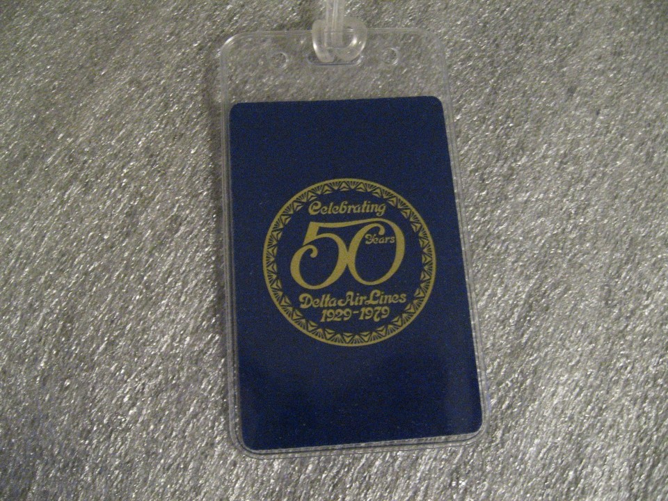 1979 Delta Luggage Tags - Delta Airlines Vintage Playing Card Bag Name ...