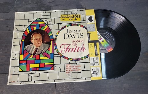 JIMMIE DAVIS - Songs Of Faith - DECCA DL 4220 - Rare LP cover w/ shrink ...