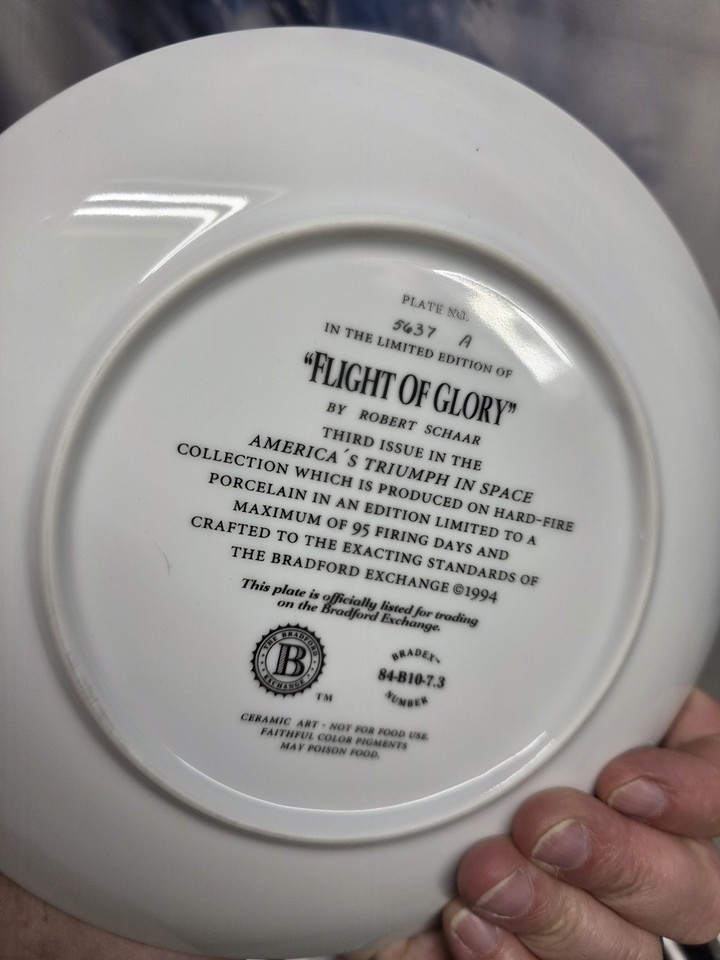 🔥 2 NASA Bradford Exchange Plates - John Glenn Mercury 6 Apollo 11 JFK ...