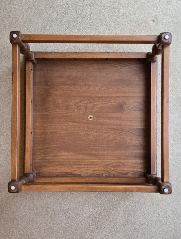 Vintage Ercol Square Solid Elm Coffee Table - Golden Dawn Finish - 69cm ...