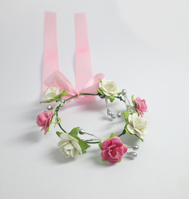 For Barbie Doll FR Handmade Long Big Ribbon Flower Crown Headband Hair ...
