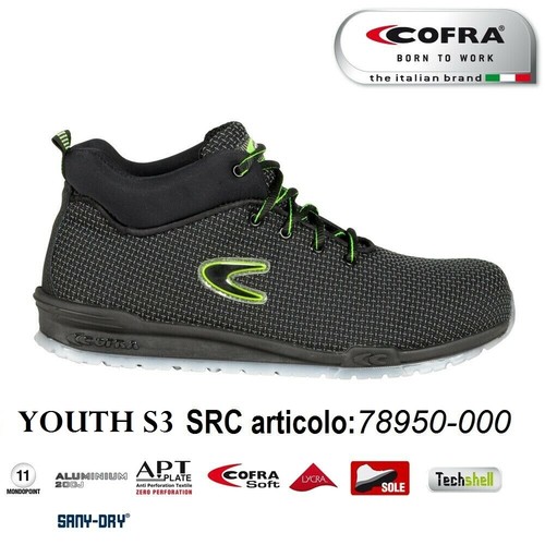 Scarpa antinfortunistica Cofra YOUTH S3 SRC scarpe traspiranti ...